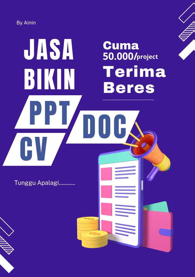 Jasa Pembuatan CV, PPT, Surat lamaran pekerjaan, Poster, Data entry