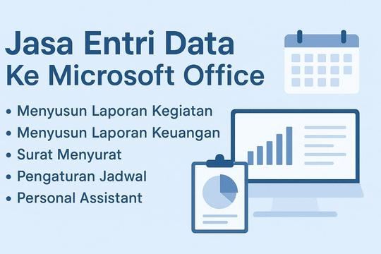 Jasa Entry Berbagai Jenis Data Cepat, Rapih, Terpercaya