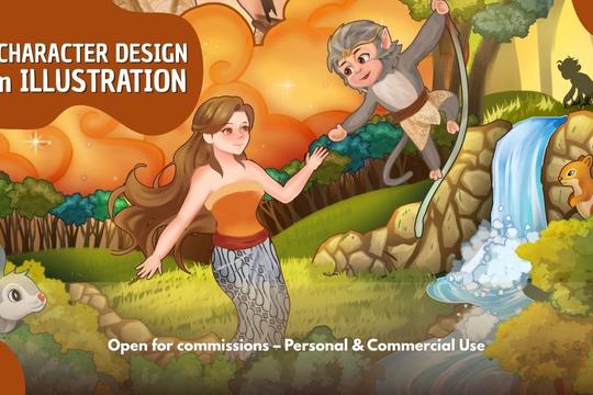 Ilustrasi Karakter Custom (Gaya Kartun, Anime, Chibi, Semi-Realis)