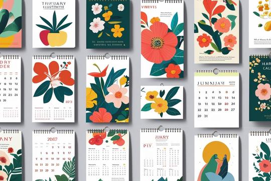 Desain Kalender Toko, bisnis, Pendidikan, Wisata dll.