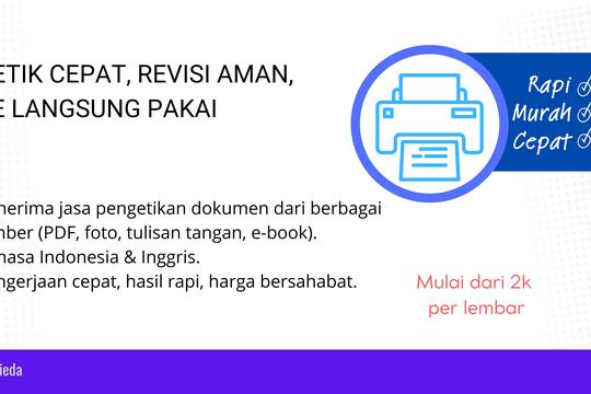 Jasa Pengetikan Dokumen dari PDF, Foto, atau Tulisan Tangan – Rapi ...