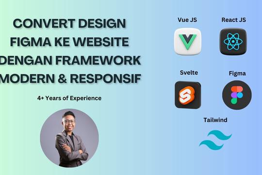 Convert Design FIGMA ke Website dengan Framework Modern & Responsif