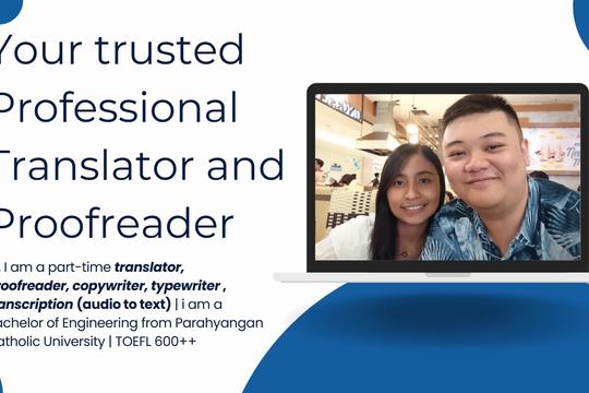 professional Translator, Proofreader, Copywriter, Transcription (audio ...