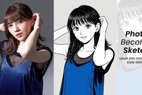 Ubah Foto jadi Style Sketsa