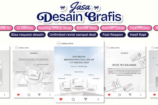 Jasa Desain Grafis (Feeds, IGS, Cover Reels/TikTok, Katalog Olshop, Banner web/cetak, Flyer/Poster)