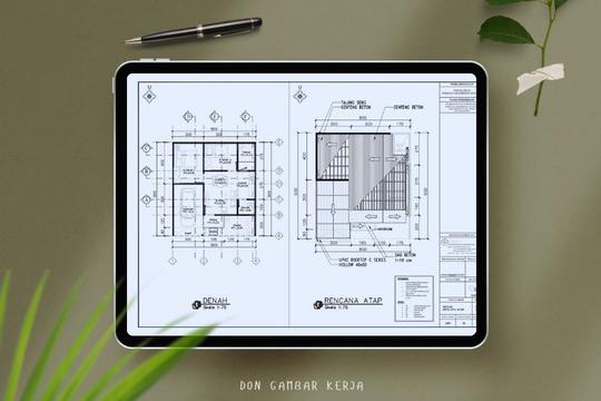 2D AutoCAD | DENAH | Free Revisi | Murah & Cepat