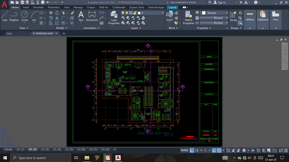 2D AutoCAD | DENAH | Free Revisi | Murah & Cepat