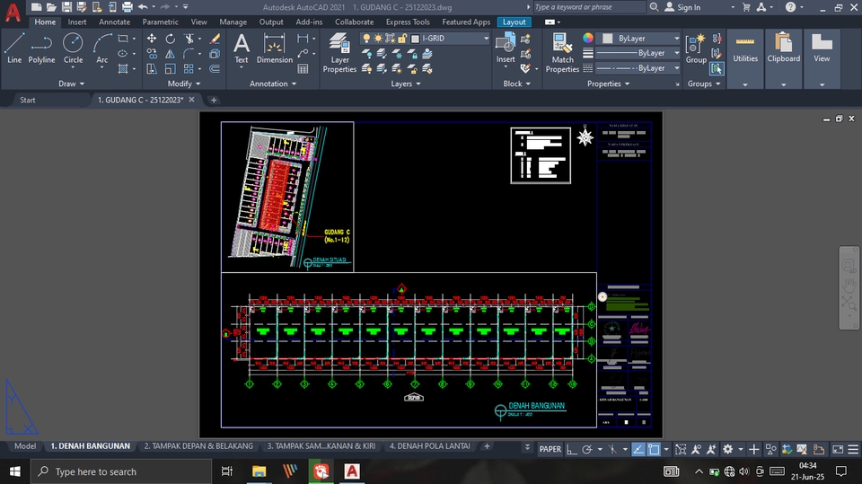 2D AutoCAD | DENAH | Free Revisi | Murah & Cepat