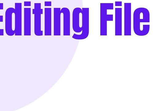 Editing file