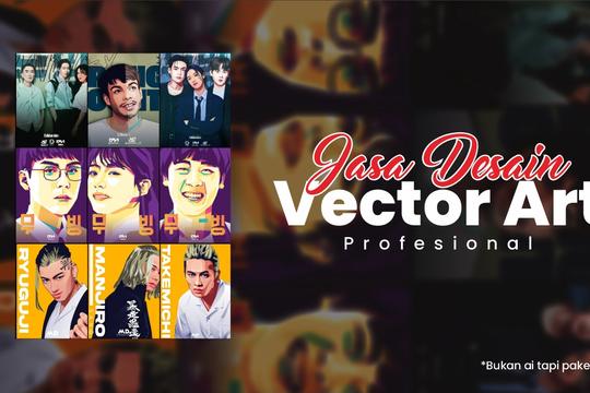 Melayani Jasa Pembuatan Vector Art Profesional (MANUAL)